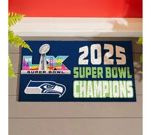 EVERGREEN Seattle Seahawks Superbowl 60 Color T Urf Doormat - One-color