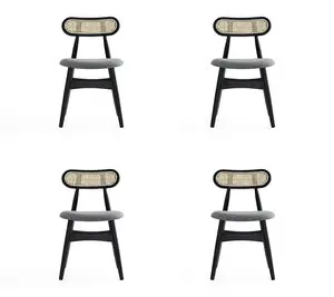 MANHATTAN COMFORT Colbert Cane Back Wood Dining Chair-set Of 4 - One-color