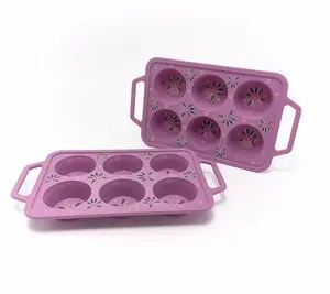 TEMP-TATIONS Set Of 6-cup Silicone Muffin Pans - One-color