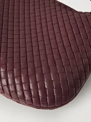 Bottega Veneta Medium Intrecciato Leather Shoulder Bag - Red