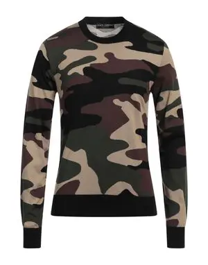 Dolce & Gabbana Jacquard Knit Camouflage Print Sweater