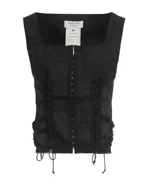 MARINE SERRE Cotton, Viscose And Elastane Corset Top