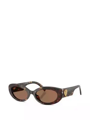 Dolce & Gabbana Oval-frame Tortoiseshell Sunglasses