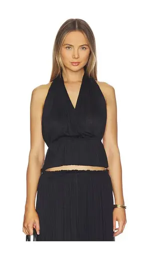 Hanne Bloch Silk Tulle Top - Black