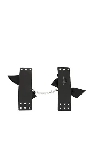 FLEUR DU MAL Leather Cuffs With Bow Detail