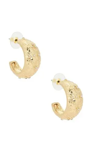 PETIT MOMENTS Sigil Hoop Earrings - Gold