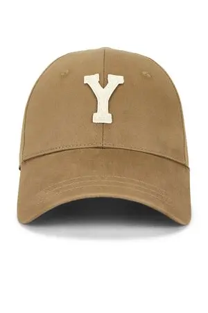 Saint Laurent Baseball Hat - Kaki & Ivory