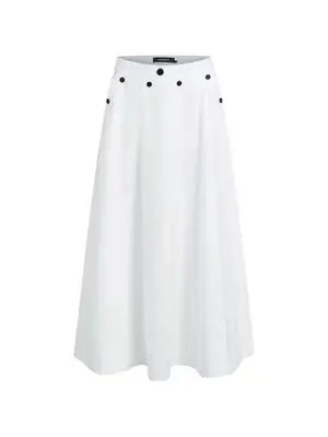 Karl Lagerfeld Button Detailed A-line Midi Skirt