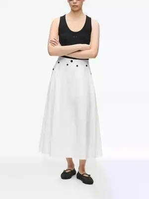 Karl Lagerfeld Button Detailed A-line Midi Skirt
