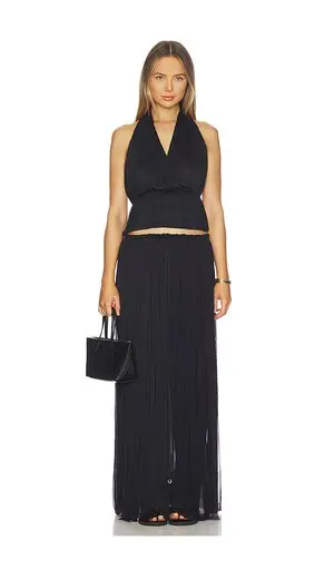 Hanne Bloch Silk Tulle Top - Black