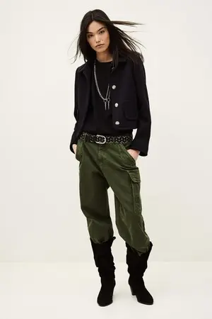 Ba&sh Beradith Cropped Fitted Jacket