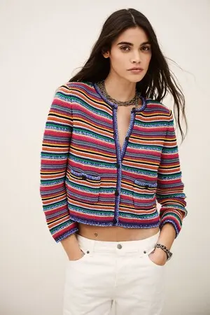 Ba&sh Fanny Striped Cardigan