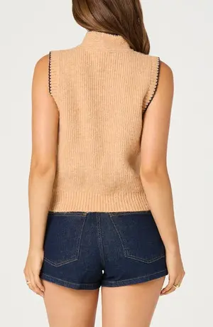 Astr The Label Auberthe Tie Neck Sweater Vest