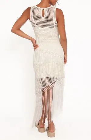 PETAL & PUP Adella Open Stitch Sleeveless Midi Dress