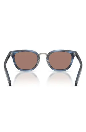 Prada 52mm Cat Eye Sunglasses - Blue Havana/brown