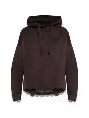ALLSAINTS Lace-detail Hoodie - Brown