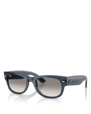 Ray-ban Mega Wayfarer Ii Square Sunglasses - Transparent Dark Blue/clear Gradient Gre