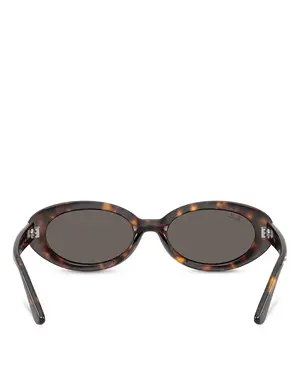 Ray-ban Oval Full Rim Sunglasses, 54mm - Havana/dark Grey