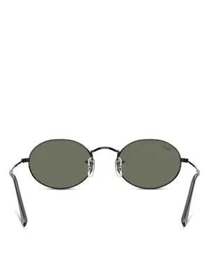 Ray-ban Oval Sunglasses, 51mm - Black/grey Mirrored Bronze