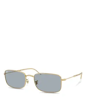 Ray-ban Rectangular Sunglasses, 56mm - Gold/blue