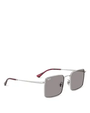 Ray-ban Square Sunglasses, 53mm - Silver/grey