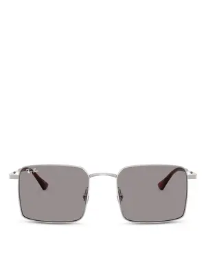 Ray-ban Square Sunglasses, 53mm - Silver/grey