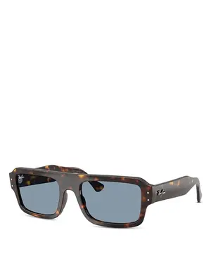 Ray-ban Flacko Rectangular Sunglasses, 56mm - Havana