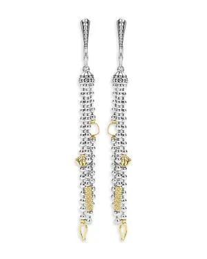 Lagos 18k Yellow Gold And Sterling Icon Tassel Drop Earrings