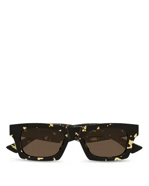 Bottega Veneta Rectangular Sunglasses, 51mm