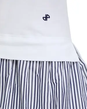 PATOU Mixed Media Faille Tee Dress