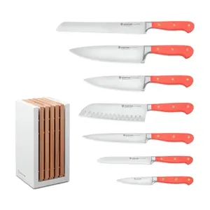 WUSTHOF 8 Piece Knife Block Set - Coral Peach