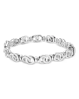 Lagos Sterling Diamond Circle Link Bracelet