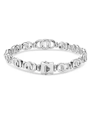 Lagos Sterling Diamond Circle Link Bracelet