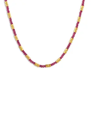 Gurhan 24k Yellow Ruby And Diamond Necklace - Gold
