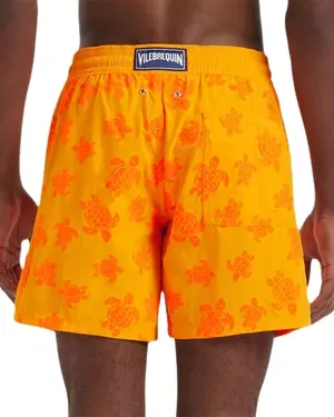 Vilebrequin Flocked Rondes Des Tortues 5.5 Swim Shorts - Mango