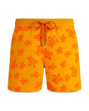 Vilebrequin Flocked Rondes Des Tortues 5.5 Swim Shorts - Mango