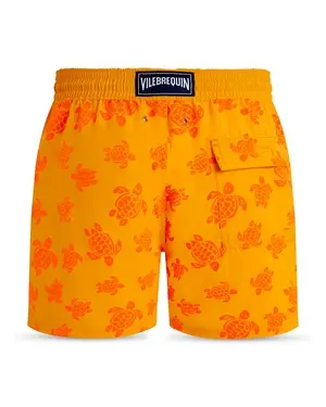 Vilebrequin Flocked Rondes Des Tortues 5.5 Swim Shorts - Mango