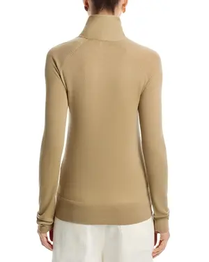 TOTEME Crossover Merino Knit Sweater - Open Brown