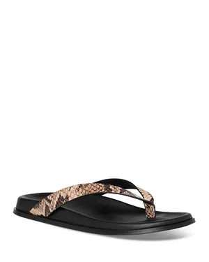 Paige Zadie Flat Sandals - Tan Multi