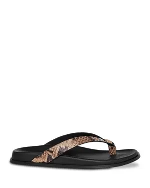 Paige Zadie Flat Sandals - Tan Multi