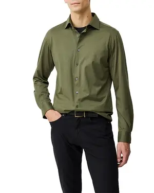 Rodd & Gunn Ascot Park Long Sleeve Slim Fit Shirt - Khaki