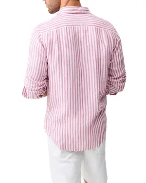 Rodd & Gunn Seadown Linen Striped Shirt - Rosewater