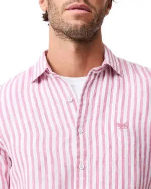 Rodd & Gunn Seadown Linen Striped Shirt - Rosewater