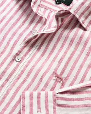 Rodd & Gunn Seadown Linen Striped Shirt - Rosewater