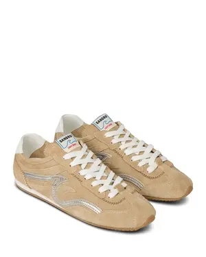 Sandro Light Wave Suede Sneakers