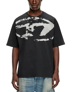 DIESEL® Relaxed Fit Logo Graphic T-shirt - Black