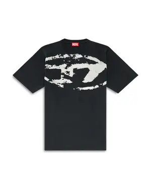 DIESEL® Relaxed Fit Logo Graphic T-shirt - Black