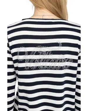 Zadig&Voltaire Striped Henley Tee - Encre