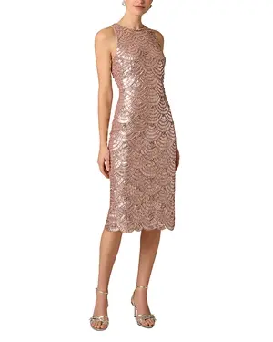 Aidan Mattox Beaded Midi Dress