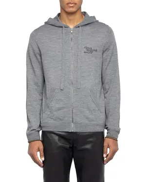 Zadig&Voltaire Double Cuff Logo Hoodie - Gris Chine